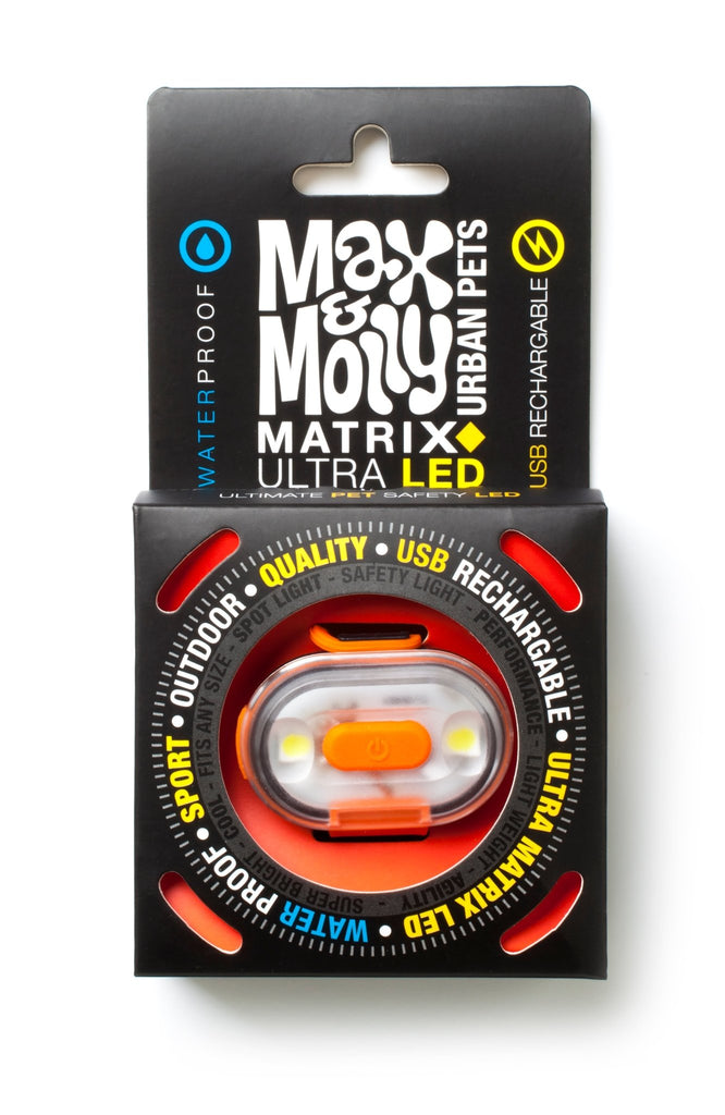 Matrix Ultra LED - Safety light Orange – Max & Molly Urban Pets